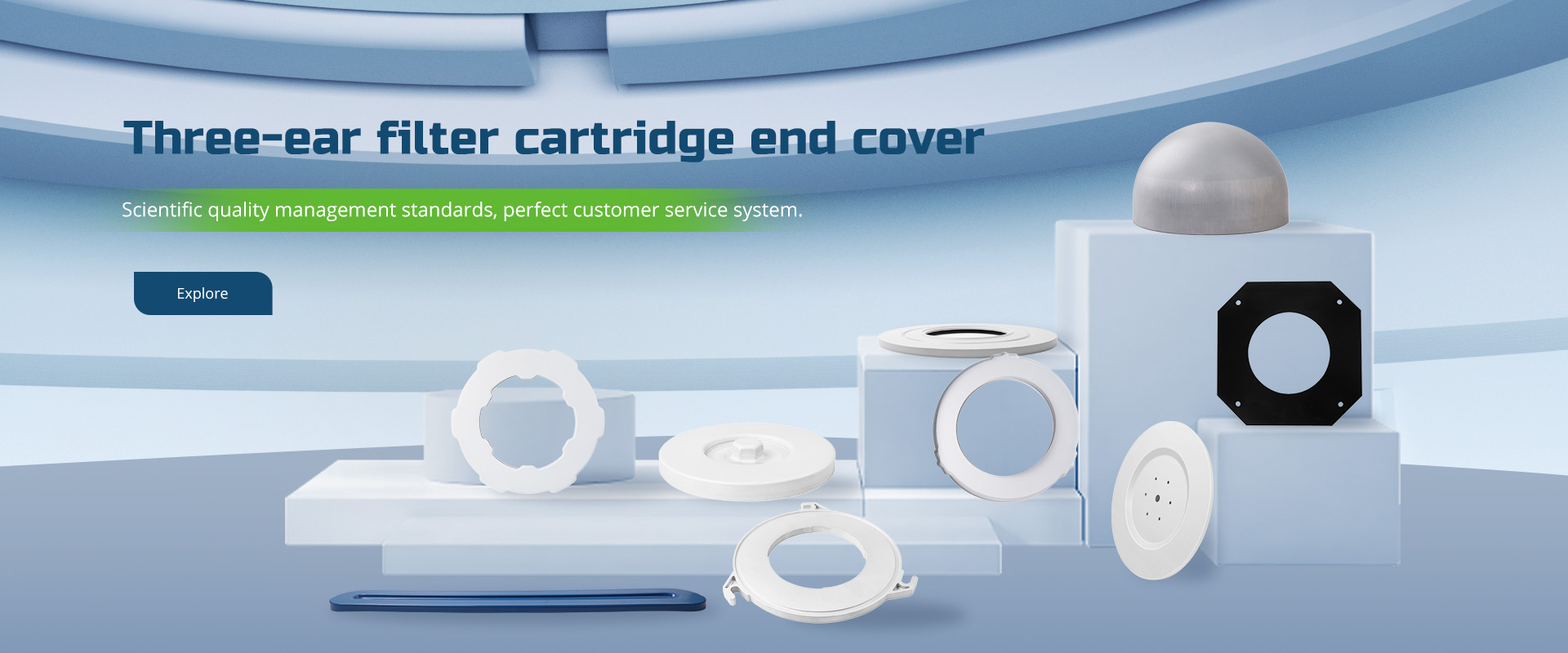 Cartridge filter, Expanded metal mesh, Filter cartridges end cover ...